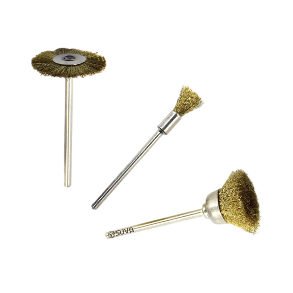 Crimped Brass Wire Polishing Burs for sale at SUVA Lapidary Supply